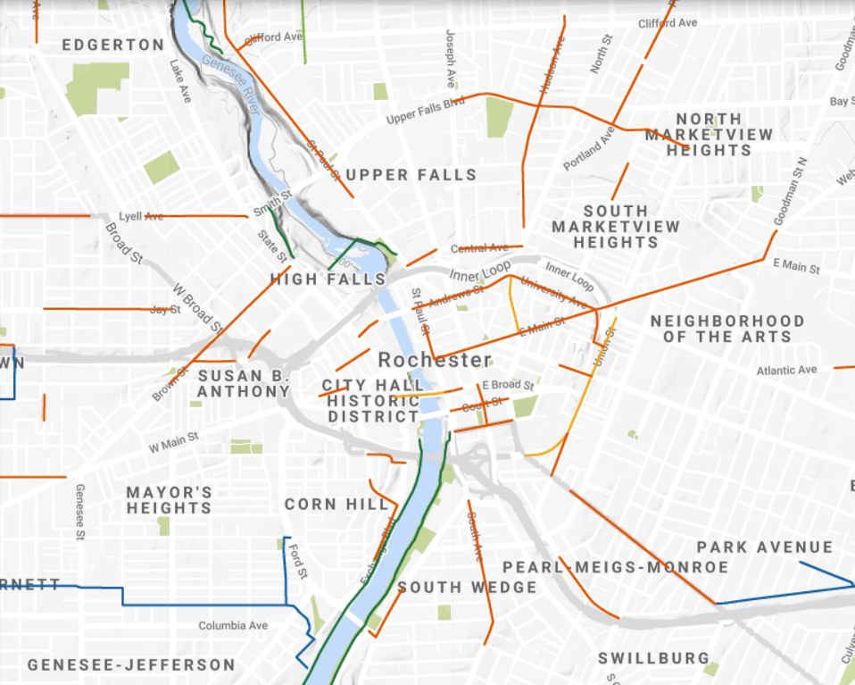 Greater Rochester Area Bicycling Map 2021 – Reconnect Rochester